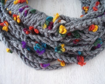 Knit chain scarf | Etsy