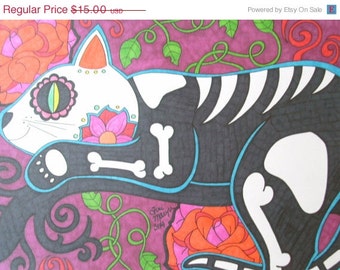 Popular items for day of the dead cat on Etsy