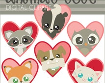 Valentine Clip Art Animal Love -Personal and Limited Commercial Use ...
