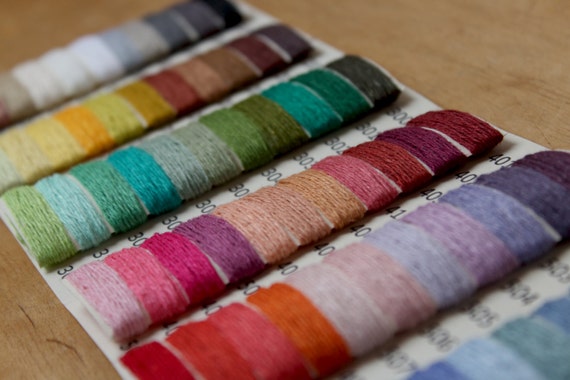 Sample Card 66 colors LINEN yarn by YarnStories on Etsy