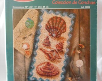 SEA SHELL COLLECTION rug hook kit new in box j and p coats 2000 16 by ...