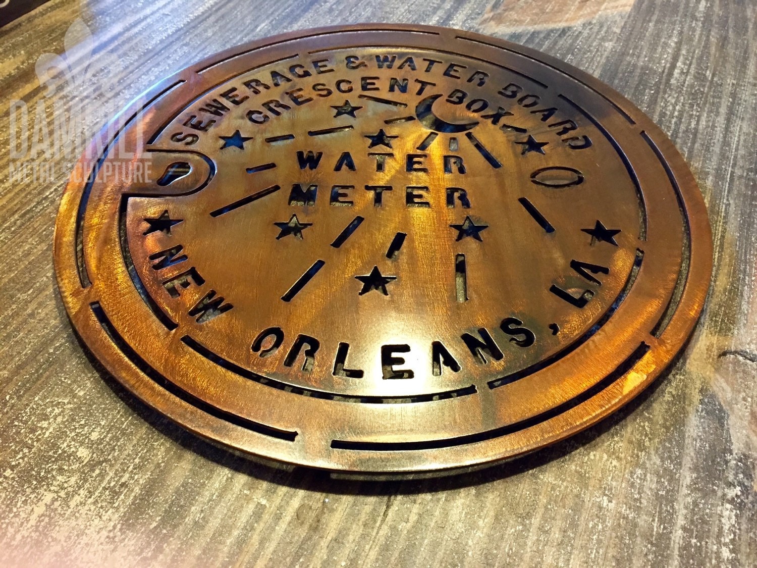 New Orleans Water Meter Cover Meter Box Metal by DamrillMetalArt