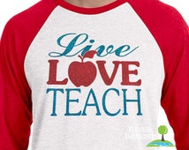 Unique live love teach related items | Etsy