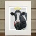 Holy Cow Digital Painting Farm Animal by FabFunky on Etsy