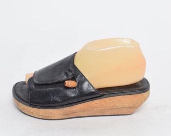 Wood platform sandal | Etsy