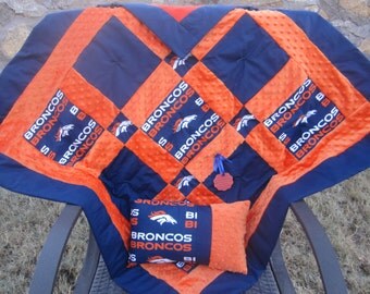 Popular items for denver broncos quilt on Etsy