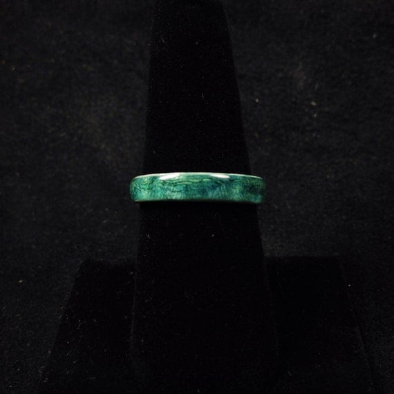 Oak Lined Turquoise Dyed Flame Maple by ReuelZavalaDesigns on Etsy