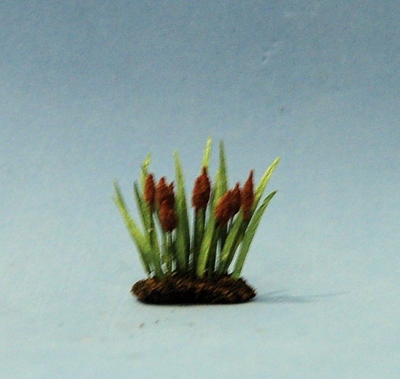 1/4 inch scale miniature-Cattails by sdkminiatures on Etsy