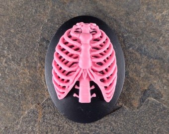 Items similar to Anatomical Ribcage with bonus Heart Rubber Stamps Set ...