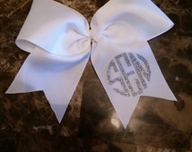 Popular items for monogram cheer bow on Etsy