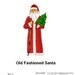 Old Fashioned Santa Stained Glass Pattern 34 tall