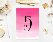 Popular items for hot pink watercolor on Etsy
