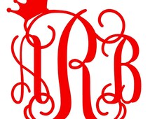 Popular items for monogram crown on Etsy