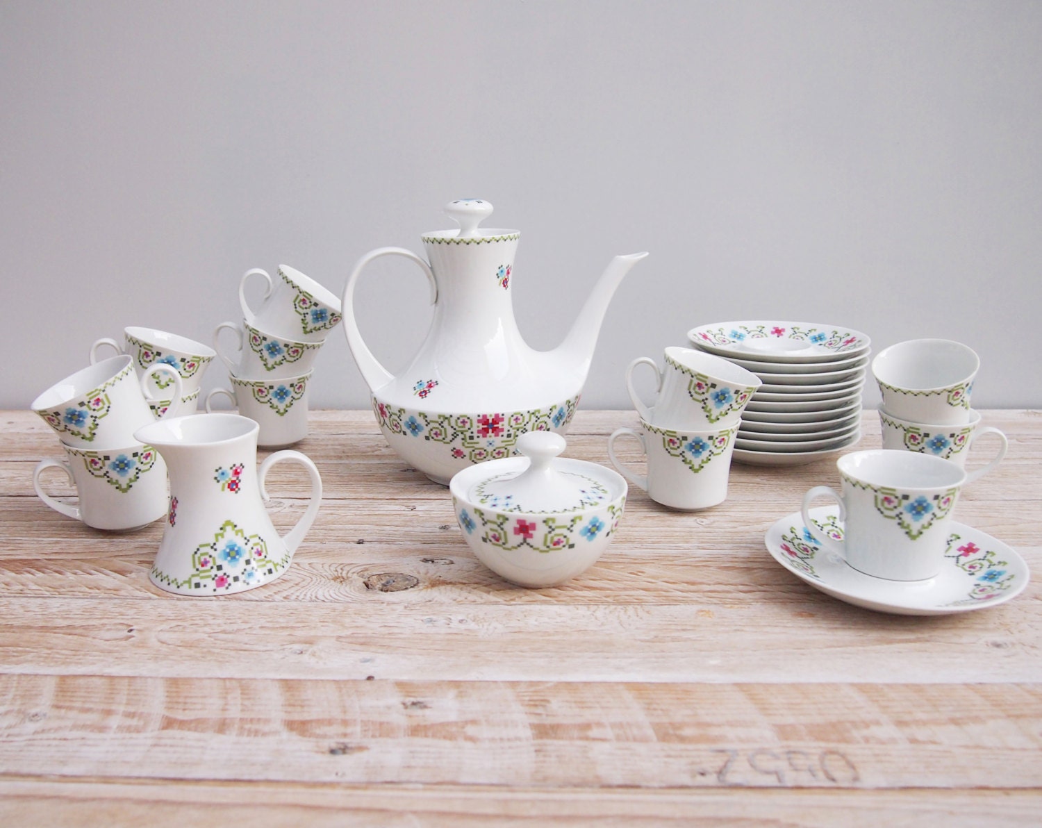Needle & Thread Porcelain Coffee Set – 1970s Bidasoa White Porcelain ...