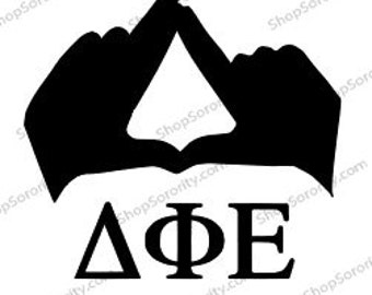 Delta Delta Delta Hand Sign sorority car by TheShopSorority