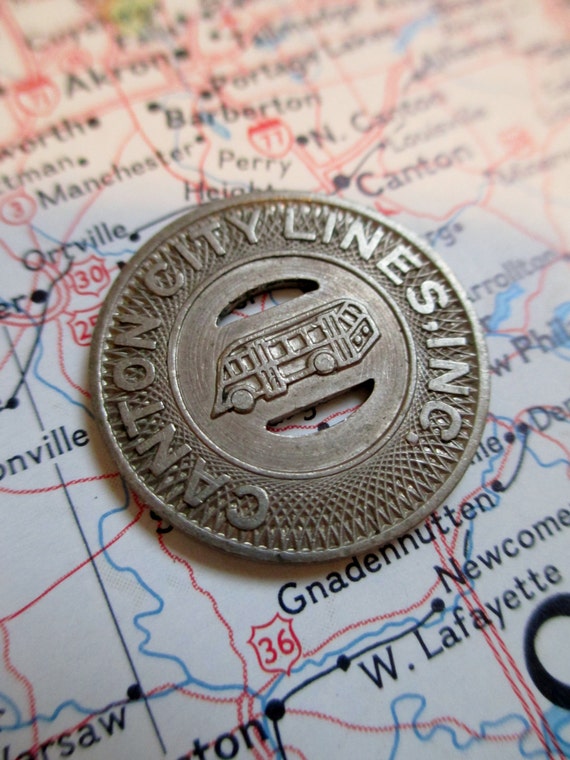 Vintage Token Exonumia Fare Token Railroad Railway Canton