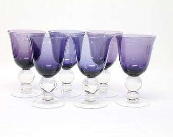 Popular items for purple crystal glass on Etsy