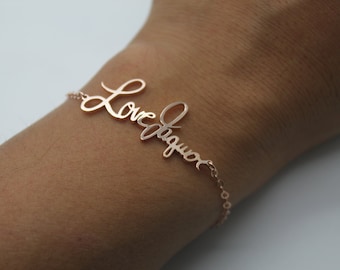 personalized bracelet, Handwriting Bracelet - Sterling Silver ...