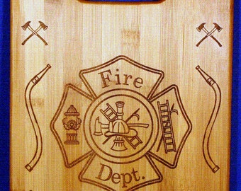 Firefighter board | Etsy