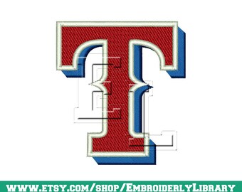 Items similar to Texas Rangers Applique Embroidery Design on Etsy