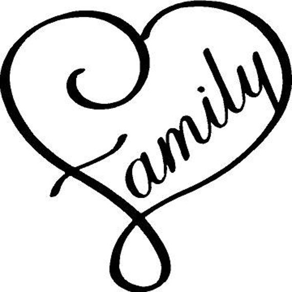 Heart Family Window Decal by OutlawGraphicsTN on Etsy