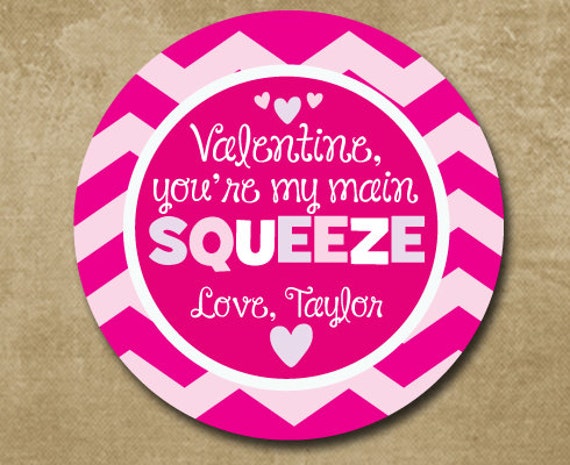 You're my main squeeze Personalized Valentine Stickers