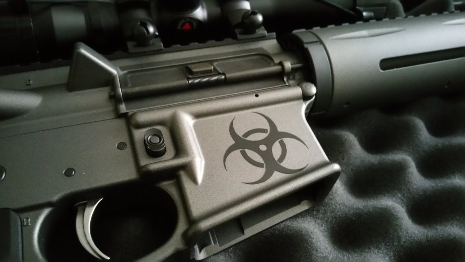 BIOHAZARD Magwell Decal AR Magwell 1.5 x 1.5