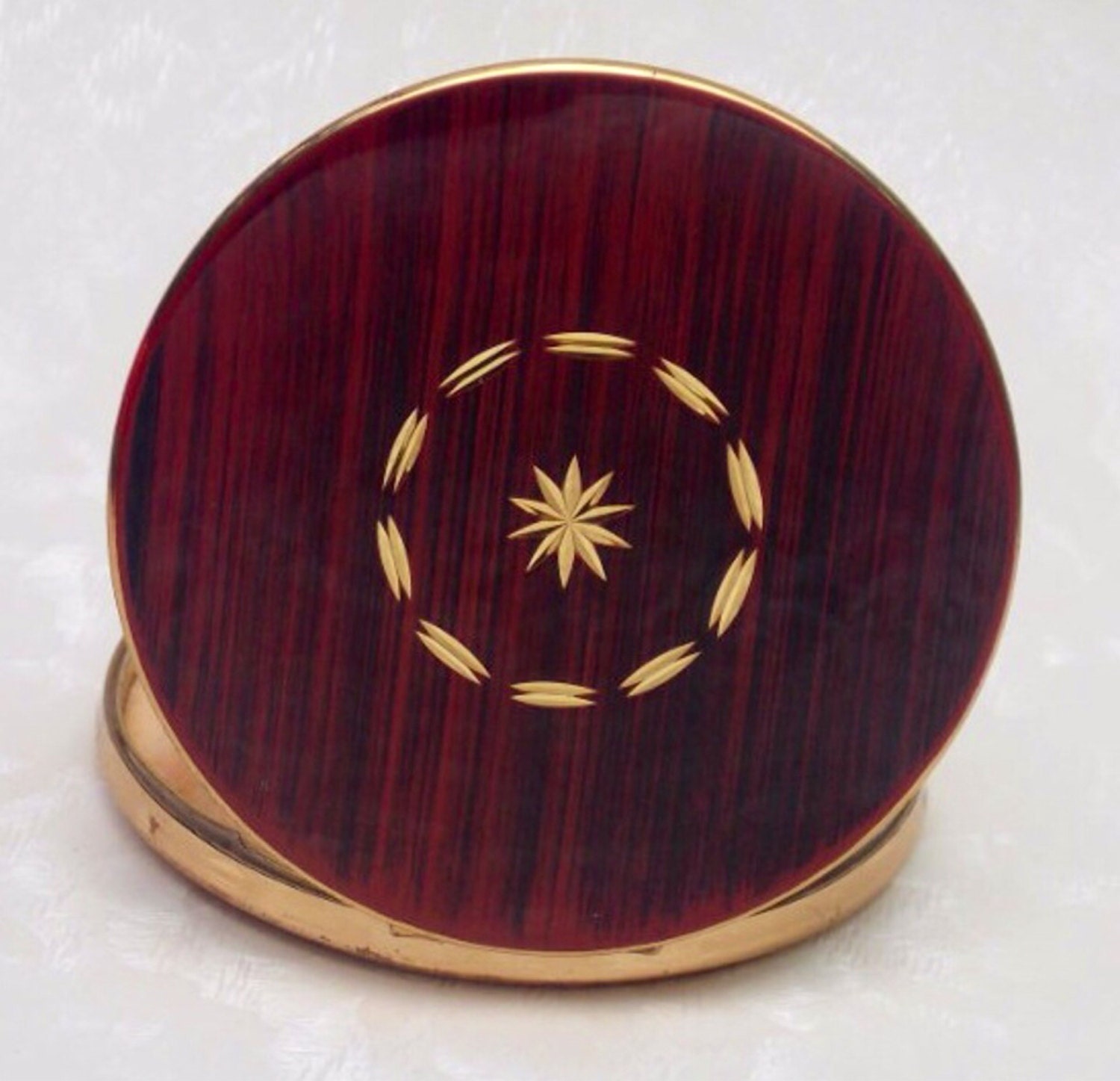 Powder Compact, Mirror Compact, Compact, Loose Powder Compact, Brown ...