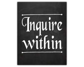 Inquire within | Etsy