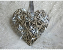 Unique wicker heart related items | Etsy