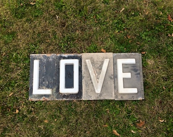 1920s Glass and Tin Marquee Letters