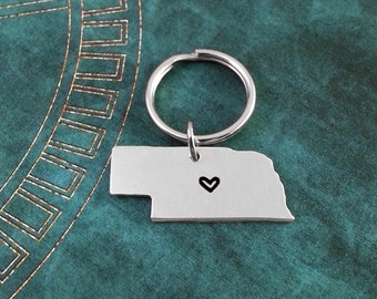 Wisconsin Keychain Personalized Hand Stamped by MetalSpeakToo