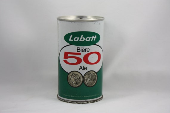 Items similar to SALE! Vintage Labatt 50 Ale Steel Pull Tab Beer Can ...
