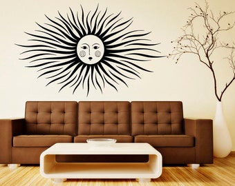 Sun wall decal | Etsy