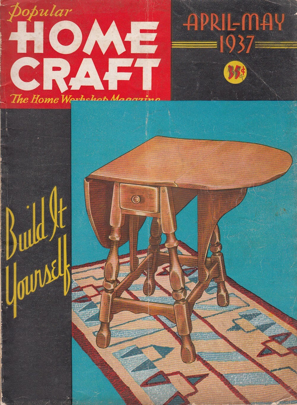 April May 1937 Popular Home Craft Magazine DIY Home Workshop Projects ...