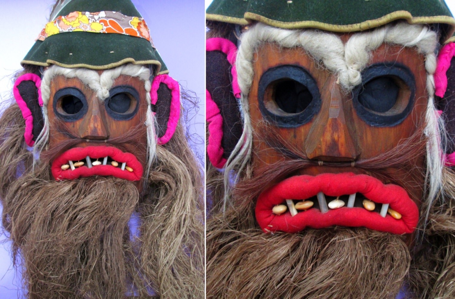 Weird Halloween Costume Wooden Troll Mask by aquamarinedream