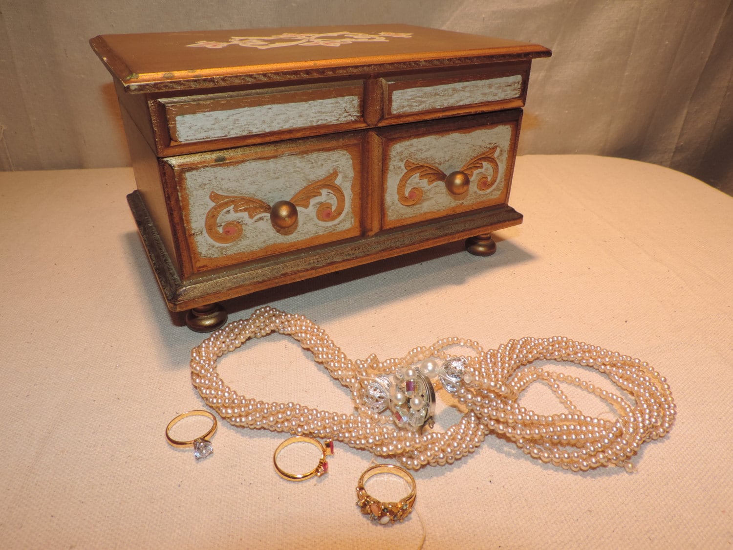 Mele Gold Jewelry Box Womens Jewelry Box Jewel Case Gold Jewelry Box ...