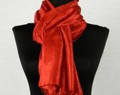 Items similar to Thai Raw Pure Silk Scarf 12x62" Long Scarf Neck Scarf ...