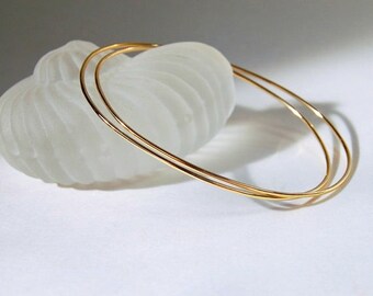 14k gold bangle | Etsy