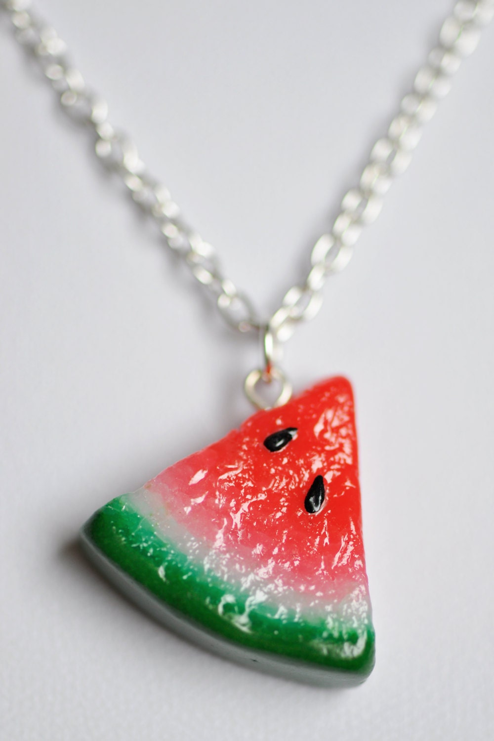 Watermelon Polymer Clay Necklace