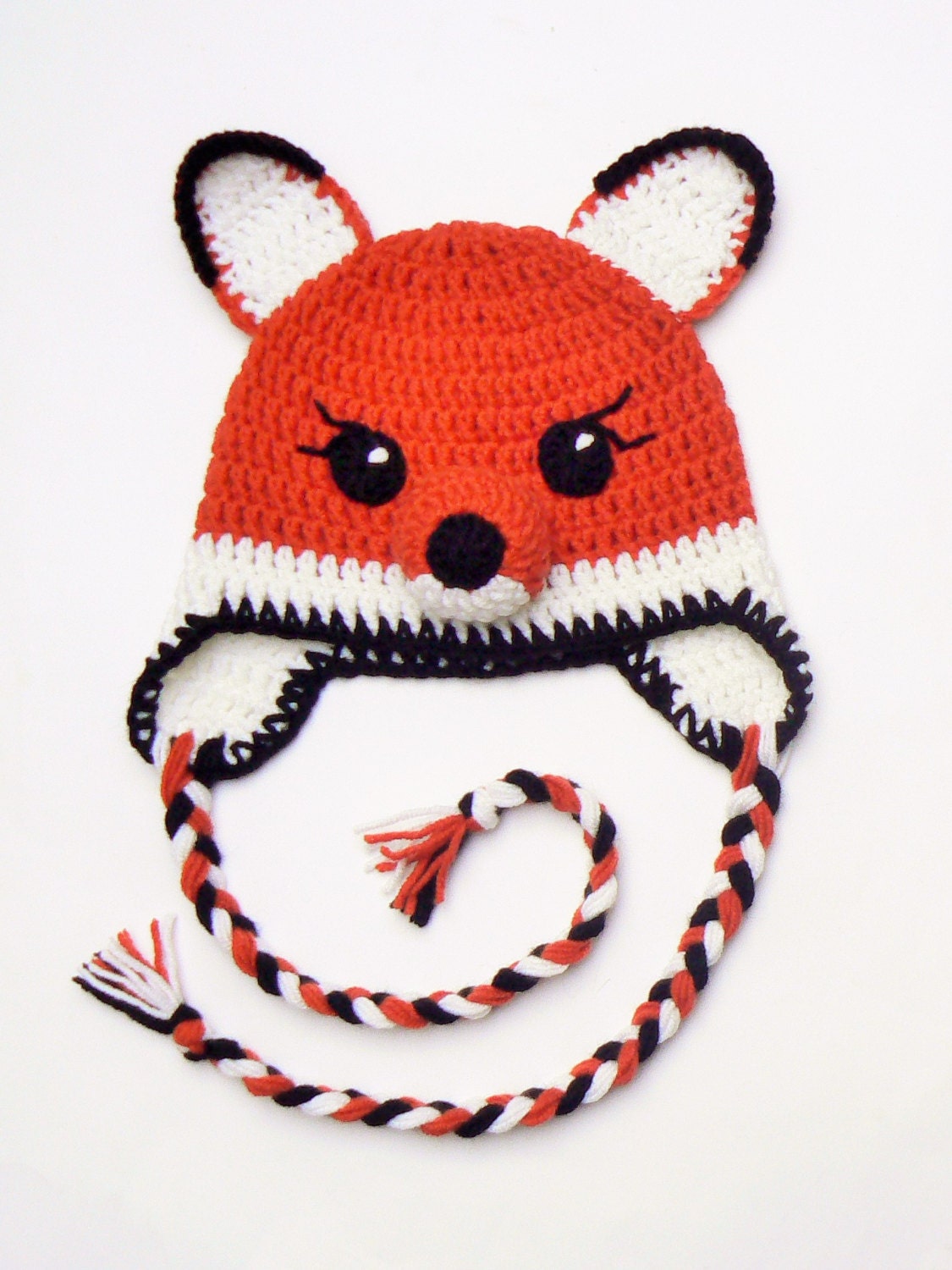 Crochet Fox Hat Kids Winter Hat Toddler Hat Cute Hat
