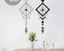Popular items for geometric wall decal on Etsy
