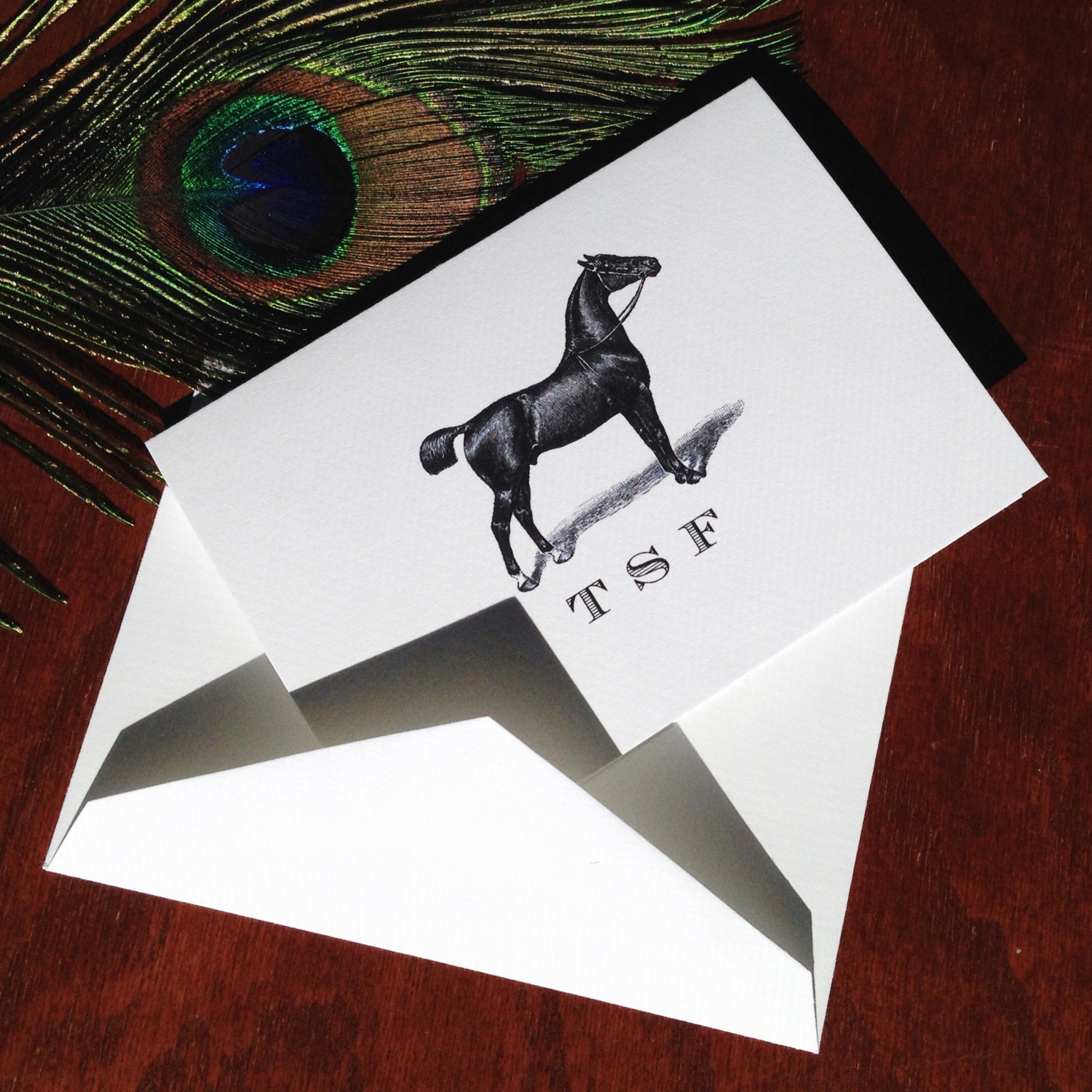 Personalized Horse Stationery with vintage by VeronicaFoleyDesign
