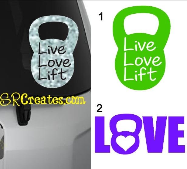 Weight Lifting Decals Fitness Decals Kettlebell Decal
