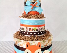 Popular items for fox diaper cake on Etsy