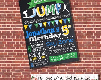 Sky zone invitation | Etsy