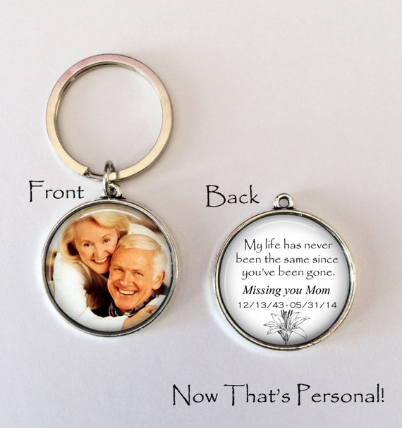 MEMORIAL KEYCHAIN Your LOVED one's photo on one side