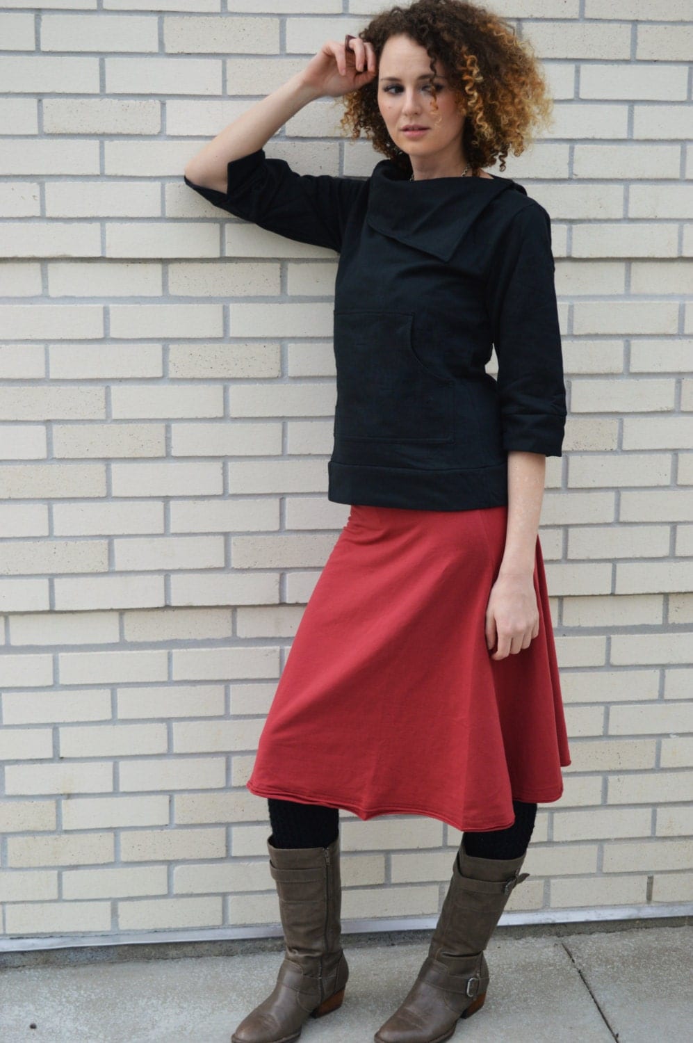 Bell Skirt convertible skirt/dress roll over waist skirt