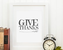 Popular items for give thanks sign on Etsy