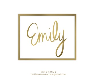 Emily name art | Etsy